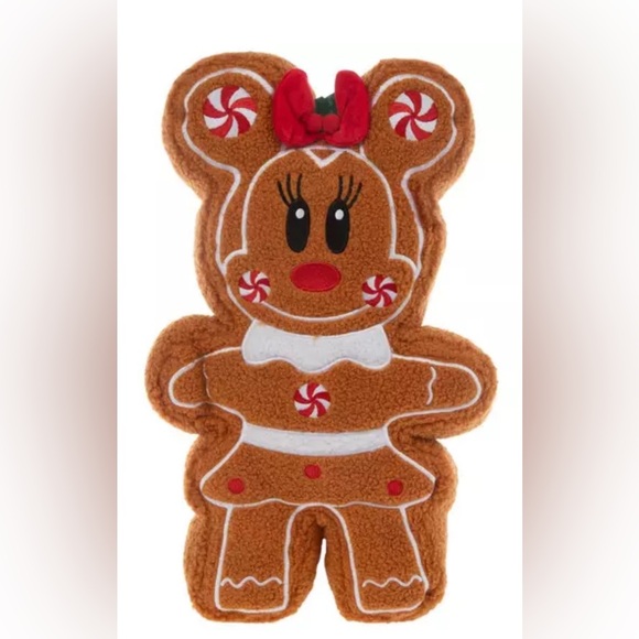 Holiday | Minnie Gingerbread Plush With Red Bow | Poshmark
